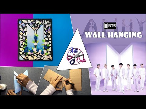 How to make BTS Easy DIY Craft 💜| BTS Logo Wall Hanging | Easy Crafts #bts #army #artsandcrafts