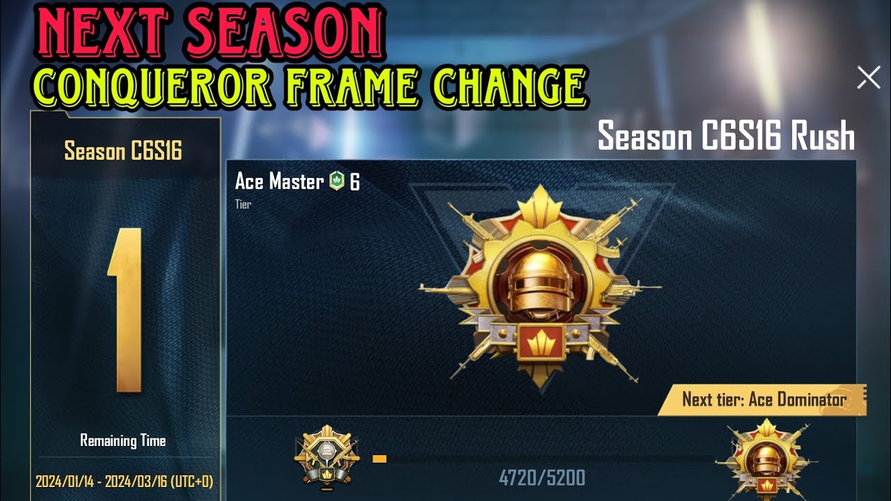 Conqueror Frame Change New Season | Royal Pass Release Date | Pubg ...