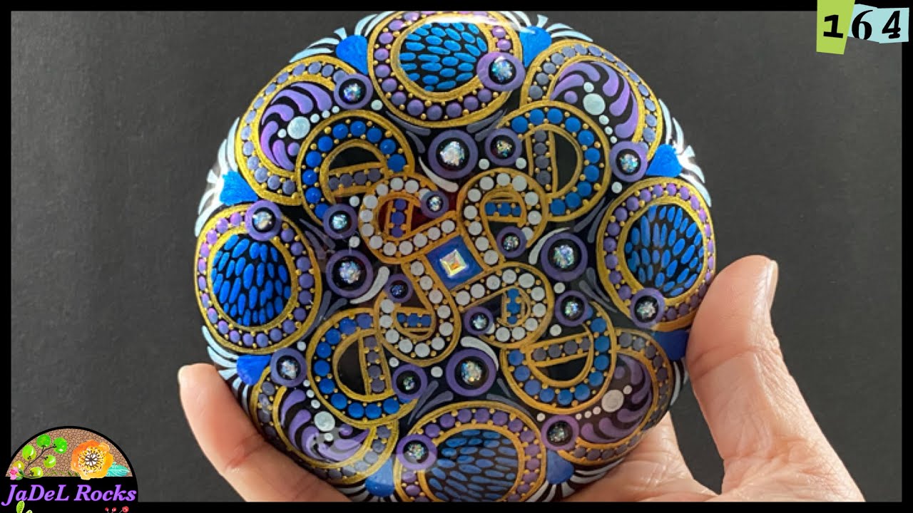 Blue Tangle Mandala | Metallic Blue Tutorial - YouTube