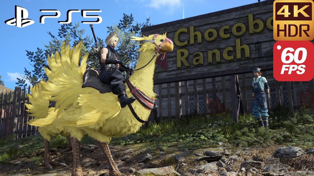 First Chocobo Race Gameplay | Final Fantasy 7 Rebirth PS5 60FPS 4K HDR ...