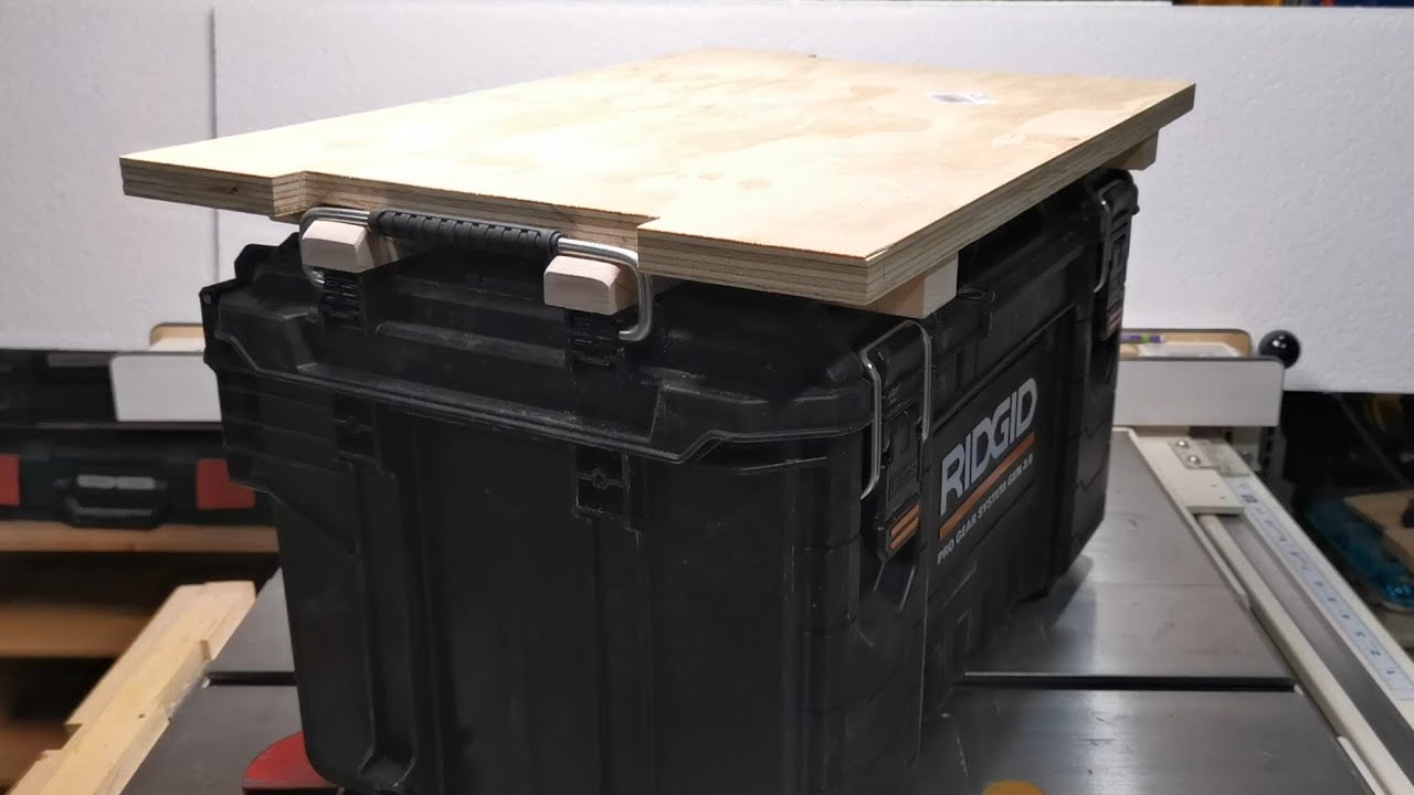 Ridgid tool box Worktop DIY latchable - YouTube