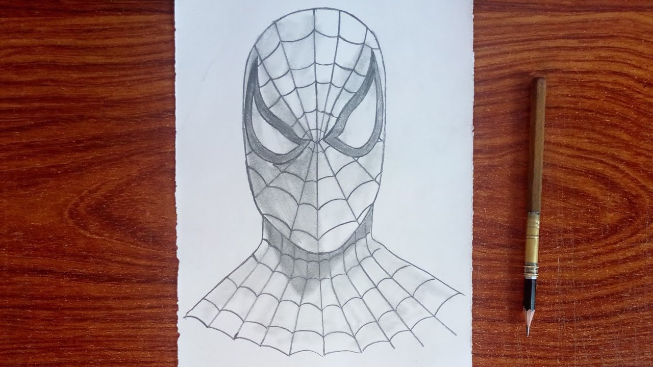 how to draw spiderman | easy spiderman step by step tutorial for ...