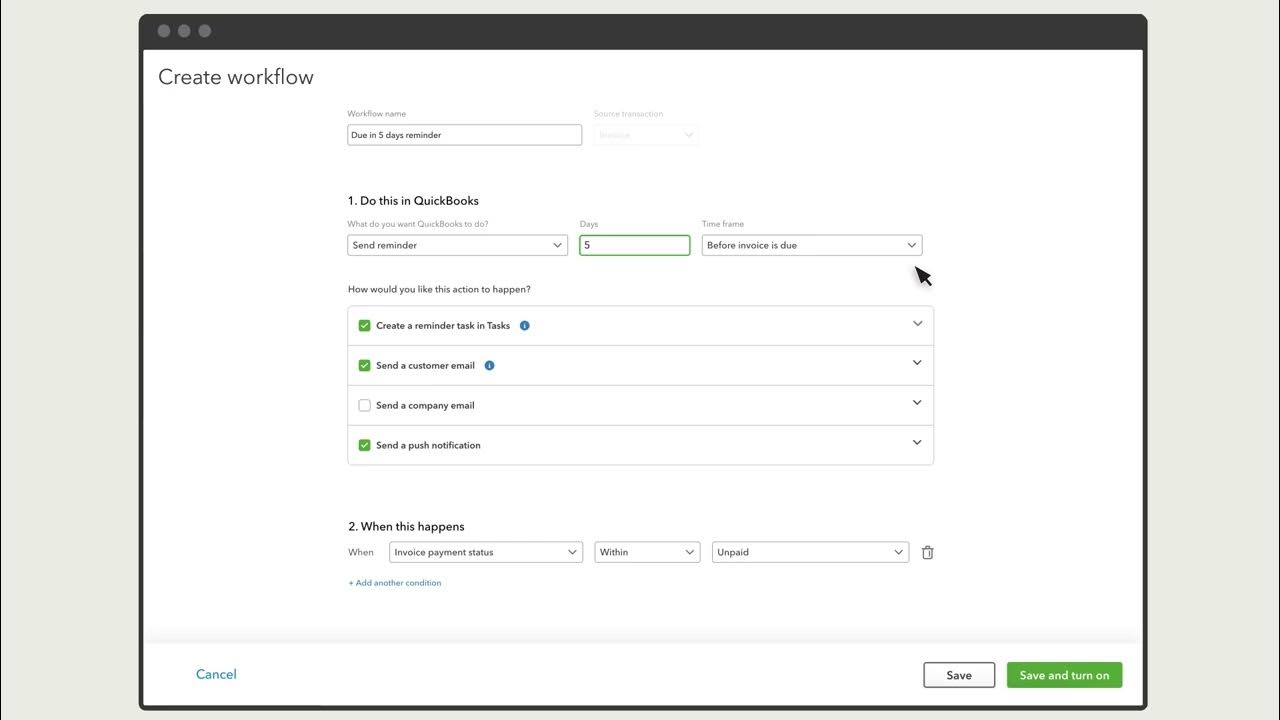 How To Automate Tasks With Workflows in QuickBooks Advanced - YouTube