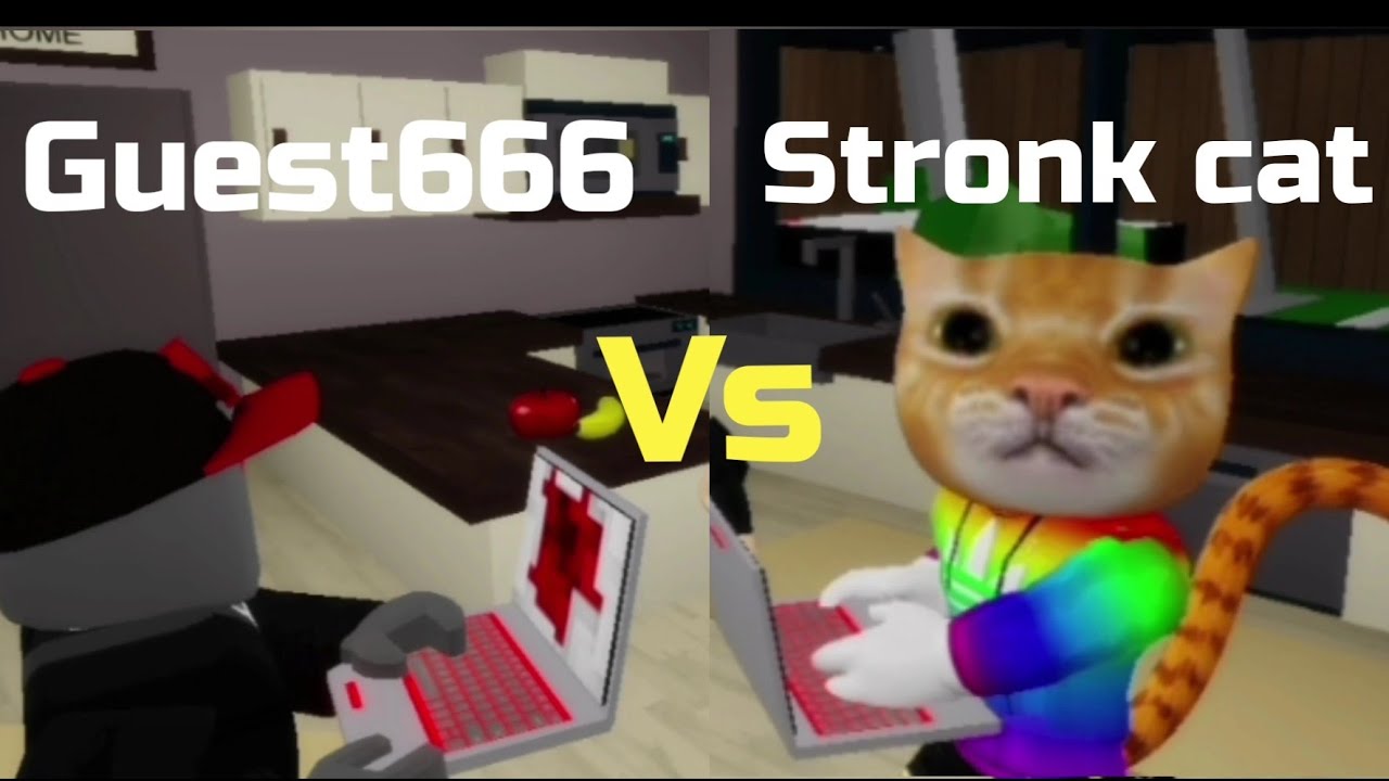 Guest666 VS Stronk cat (Roblox) - YouTube