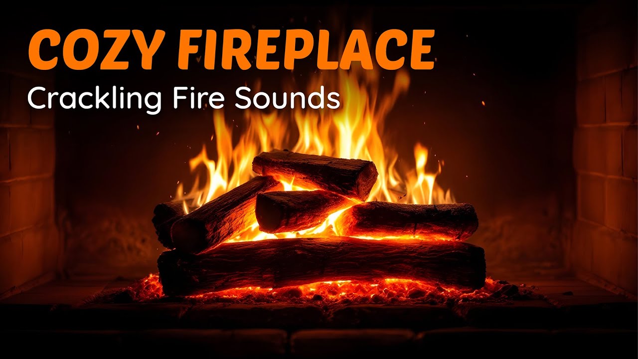 Fireplace With Crackling Fire Sounds 🔥Cozy Fireplace - YouTube