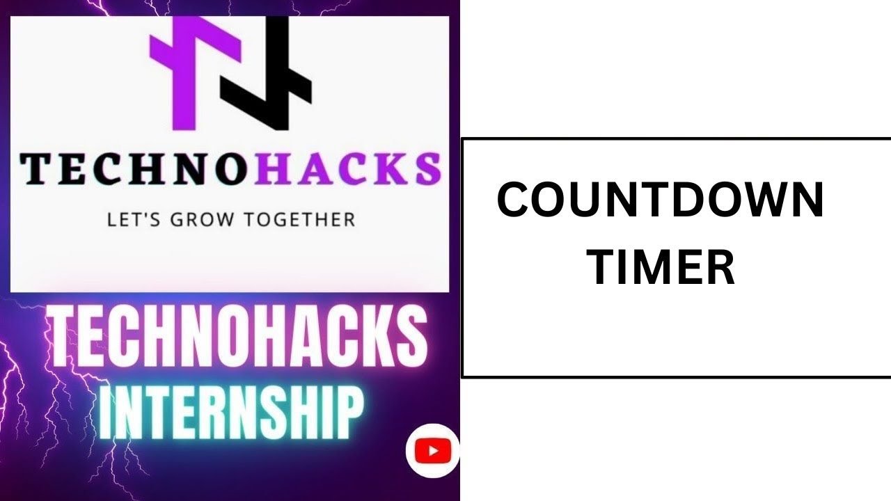 Countdown-Timer || With Source Code and Live Preview | Web Developer Intern | TechnoHacks ...