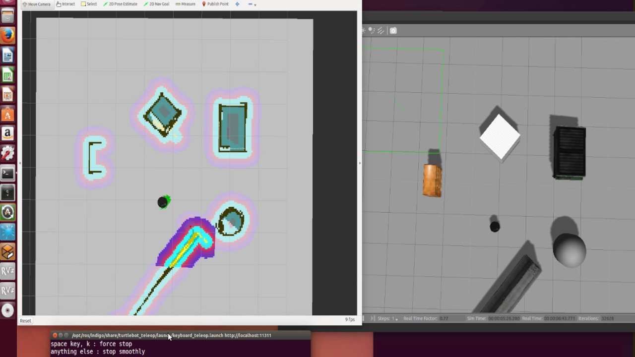 Normal AMCL-based Navigation in Gazebo and RViz - YouTube