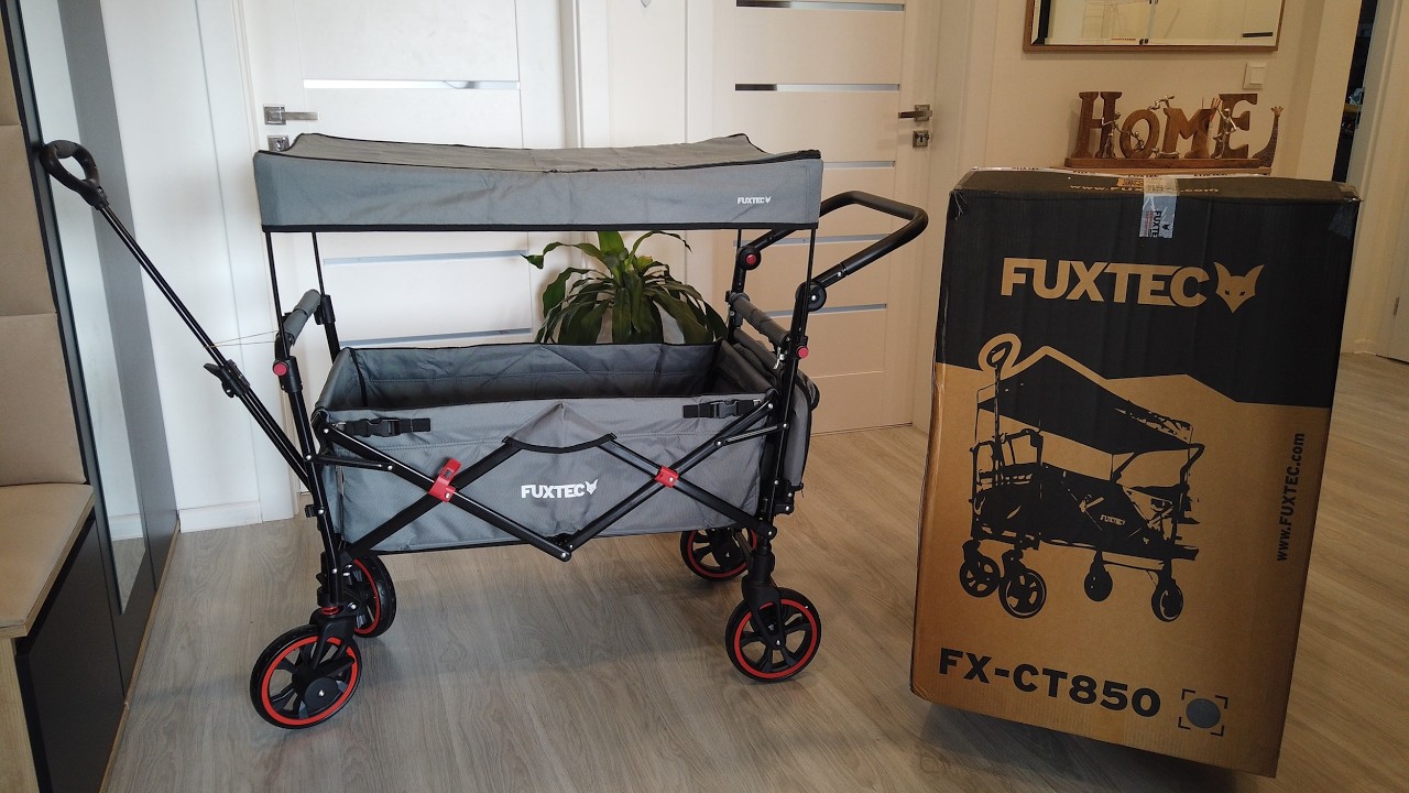 CT850 Foldable Wagon (Bollerwagen) by FUXTEC Unboxing Video 4K - YouTube