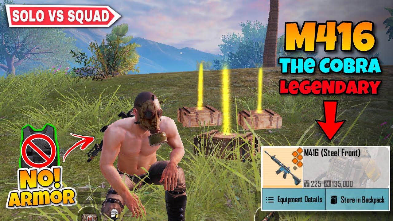 Play Without Armor + Legendary M416 Only - No Armor Solo vs Squad ...