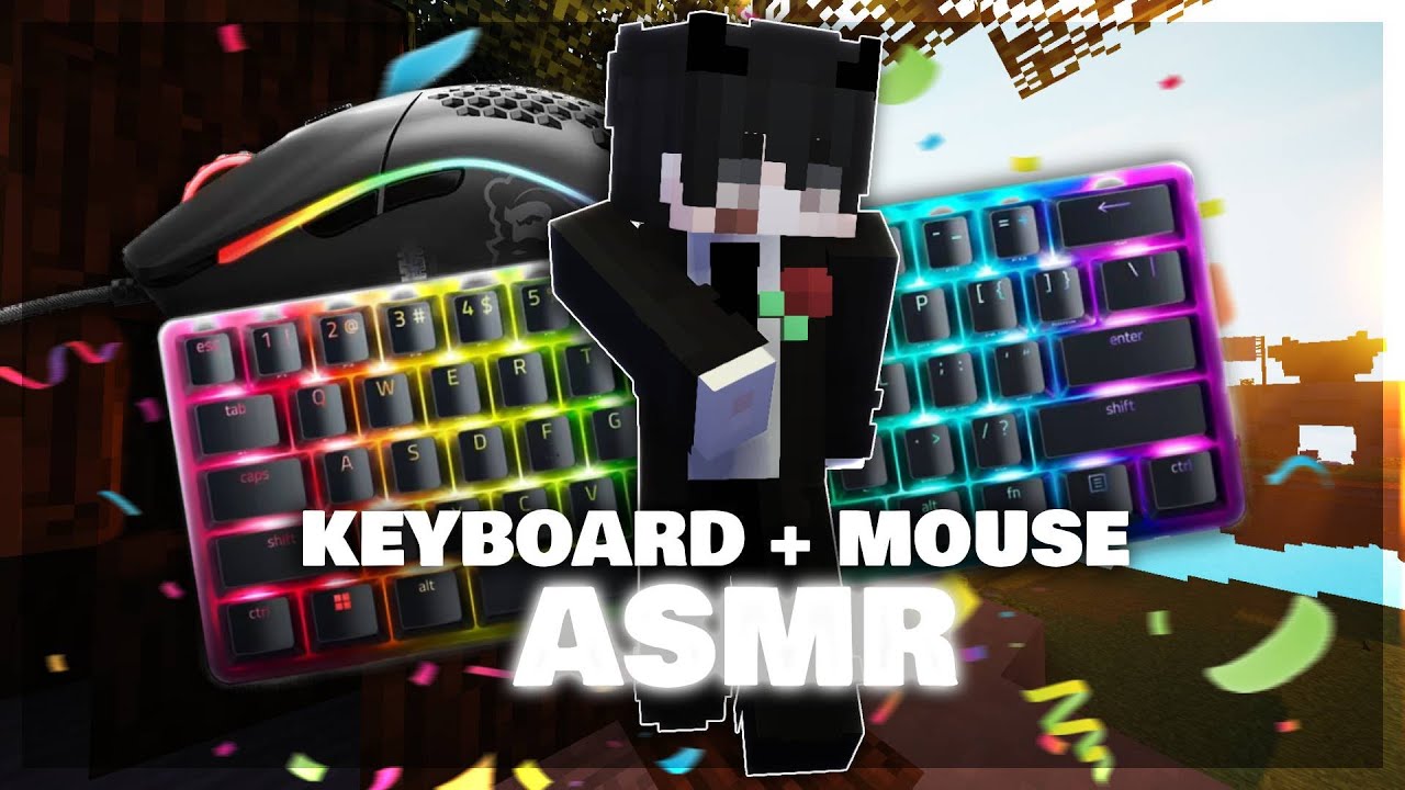 [200FPS] SWEATY Keyboard + Mouse Sounds ASMR | Pika Network Bedwars ...