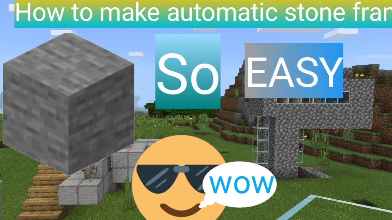How to make automatic stone fram in Minecraft - YouTube