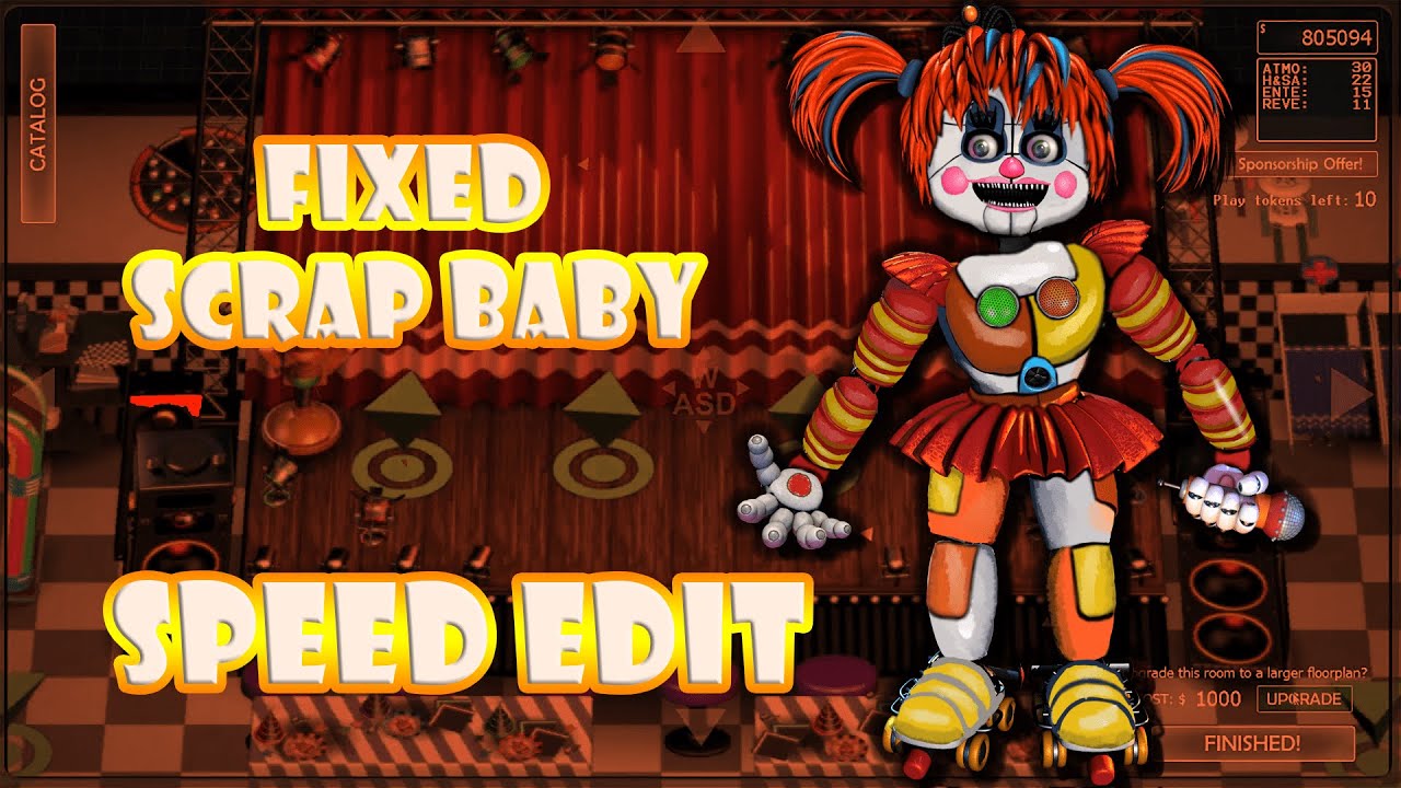 [FNaF 6] Speed Edit - Fixed Scrap Baby - YouTube