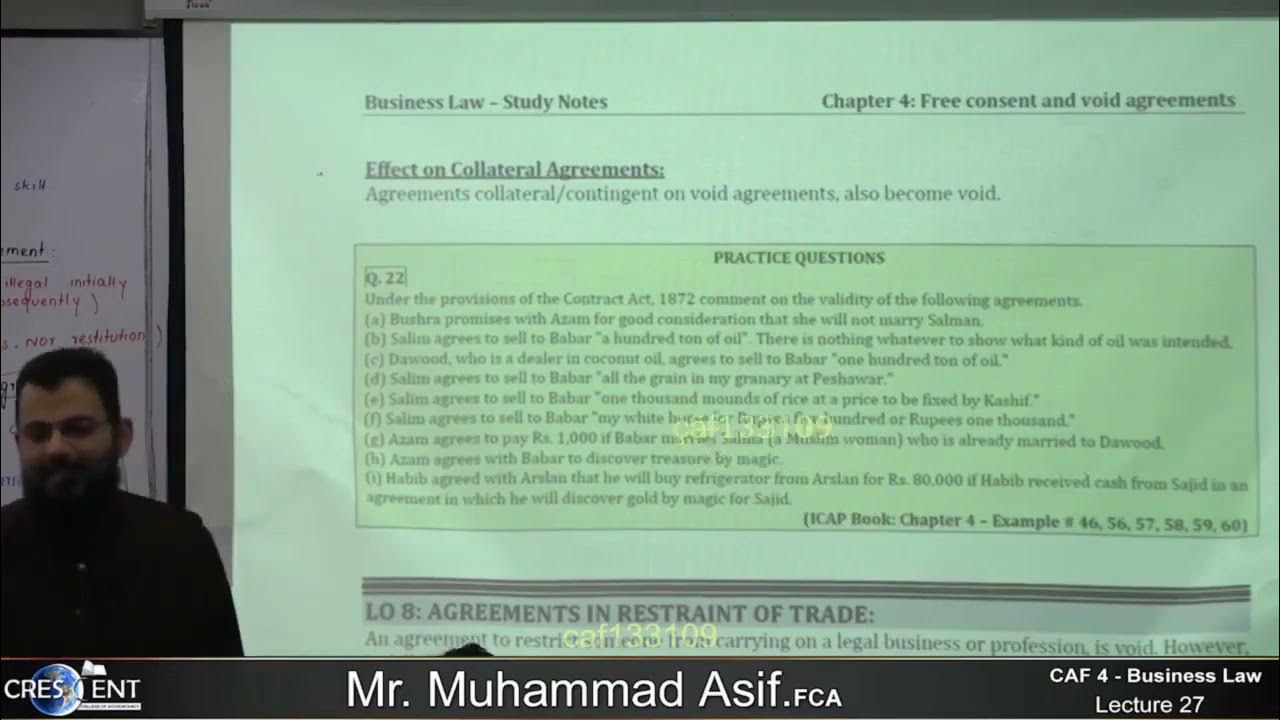 CAF-4 Sir Asif BLAW | LECTURE 27 - YouTube