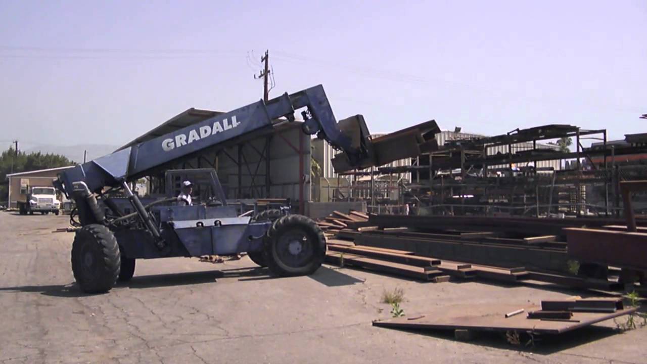 1985 GRADALL 534B-8 FORKLIFT TELEHANDLER 3 SPEED 8000LB REAR STEER ...