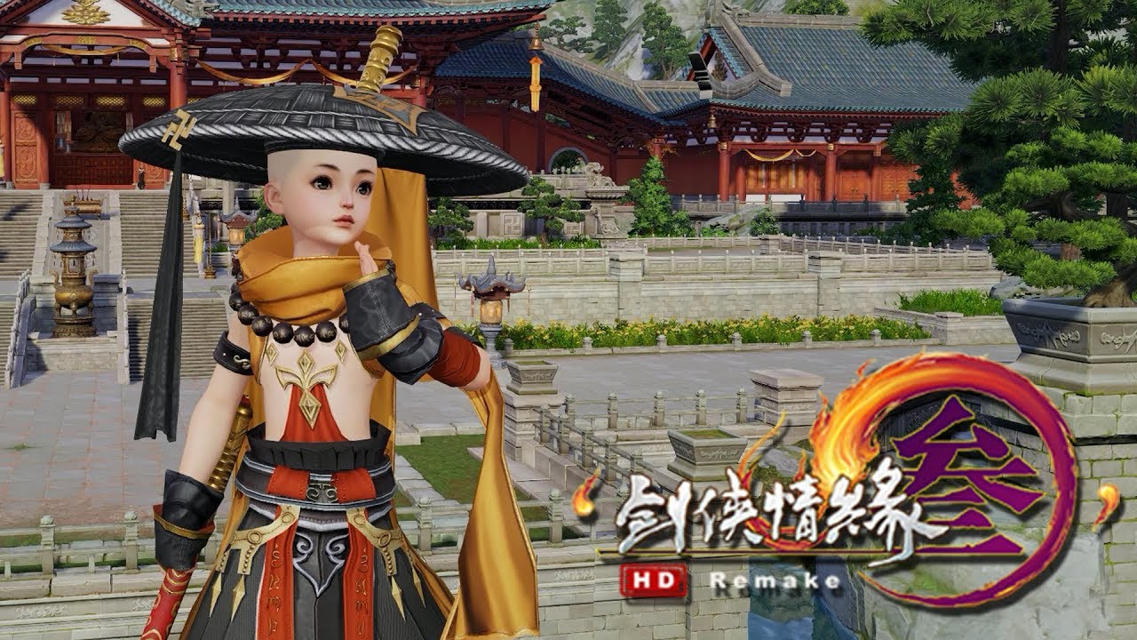JX3 HD Remake《剑网3》Shaolin Shota Monk Free Flying - YouTube