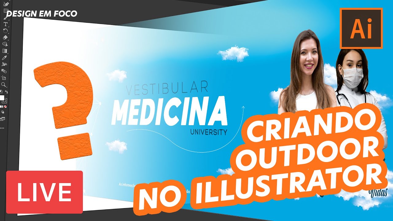 Criando um outdoor no Illustrator - Live - YouTube