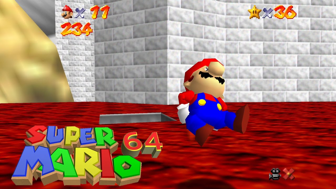 Super Mario 64 On Lava WideScreen HD Textures Big Boo's Haunt (Gameplay ...