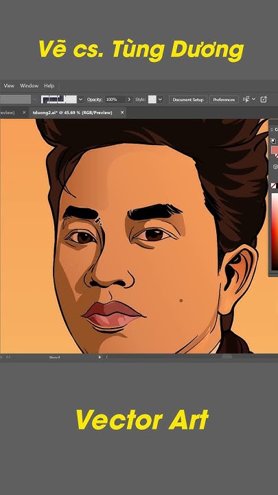 vẽ Chân dung ca sĩ Tùng Dương - trong Album Tái Sinh, Illustration Vectorart | BonART #shorts ...