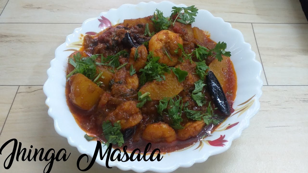 Jhinga Masala | Jhinga Batata | Prawns Potato Gravy| Shirmp's Gravy ...