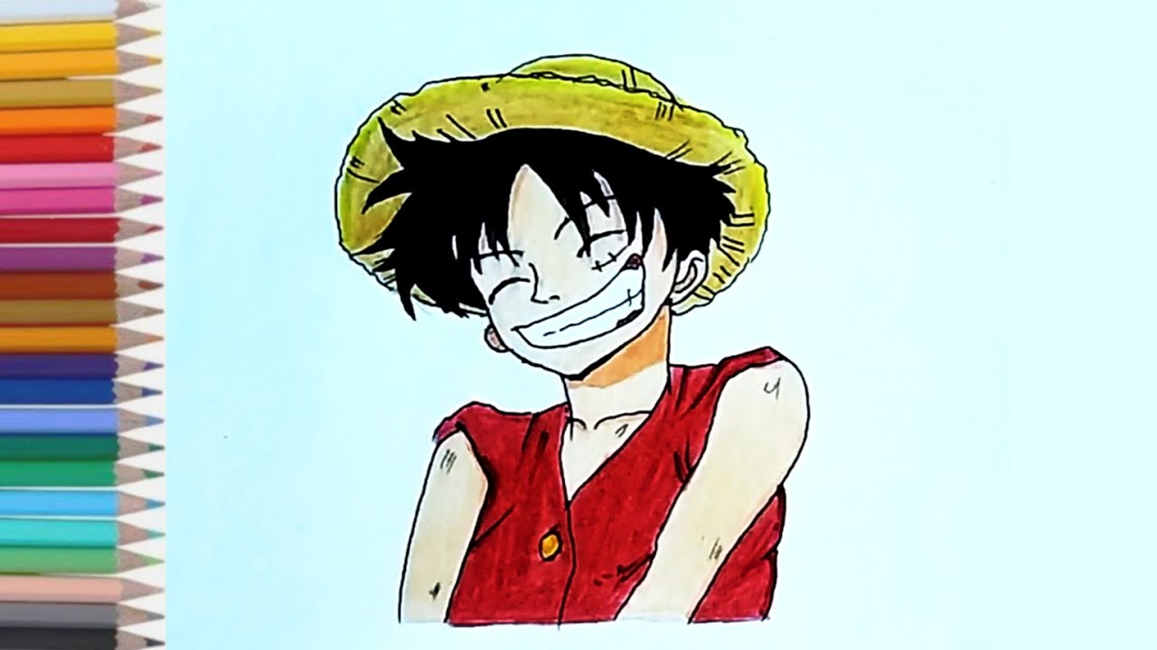 How To Draw Monkey D Luffy From One Piece || Easy Monkey D Luffy ...