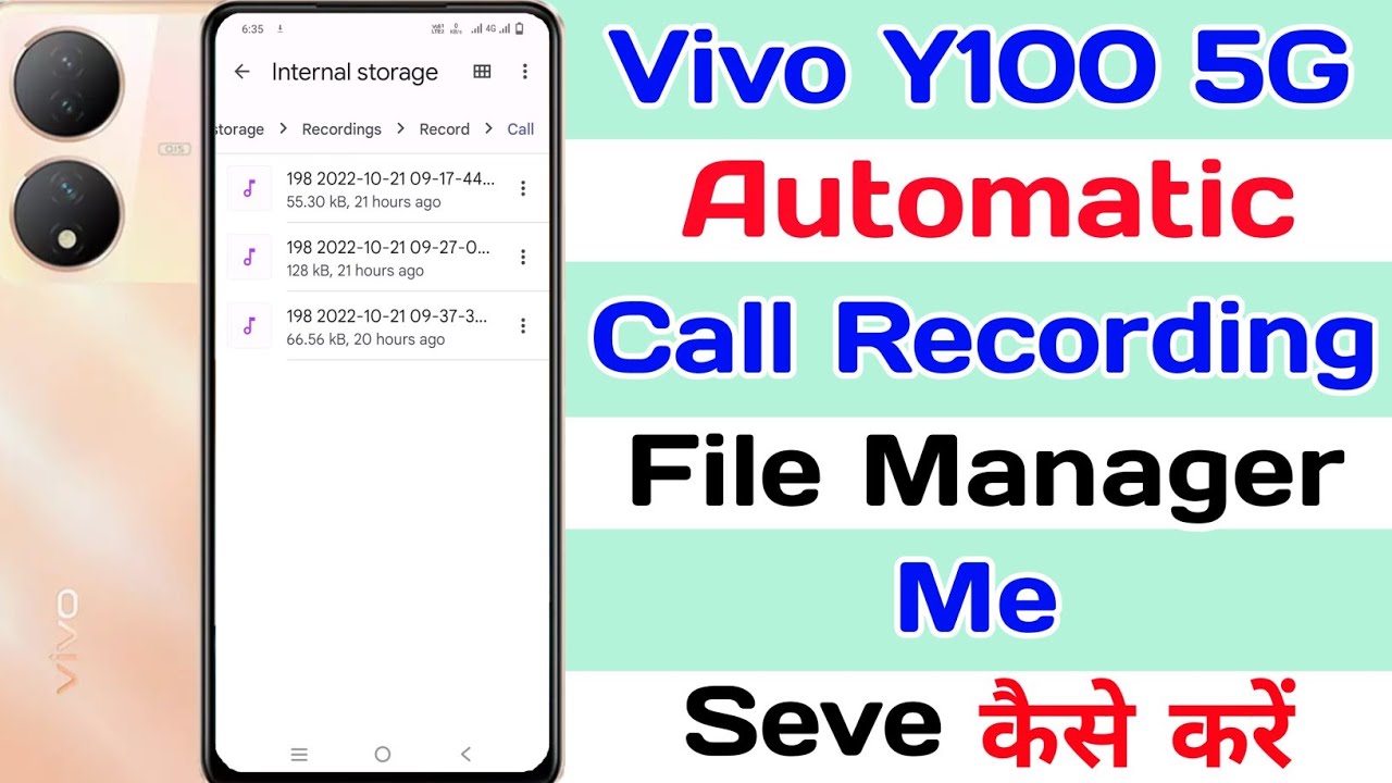 Vivo Y100 Call Recording Files Manager Me Seve ll How To Seve Call ...