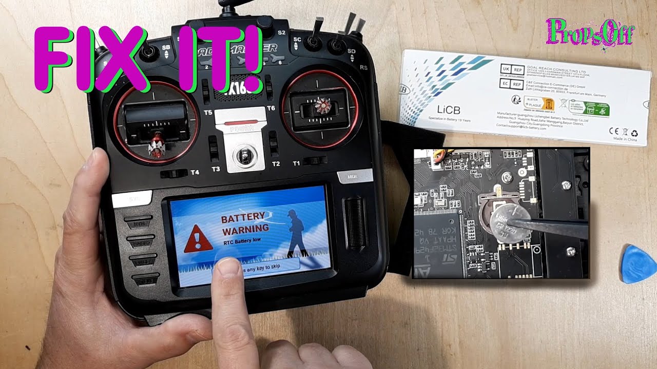 RTC ERROR | Radiomaster TX16S Internal Battery Replacement - YouTube