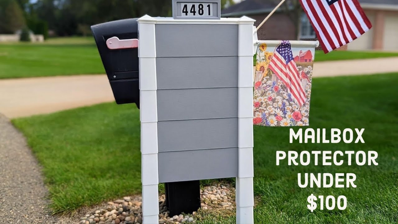 Easy to build mailbox protector to protect against snow plows - YouTube