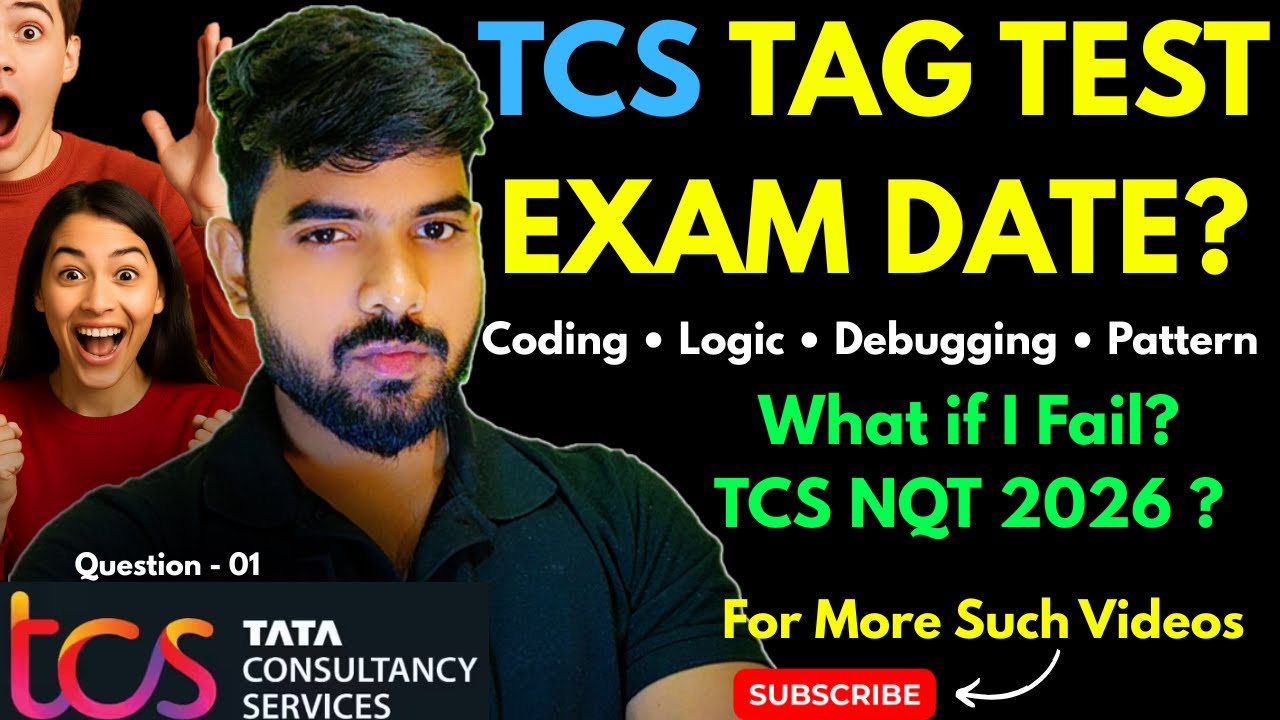 TCS TAG Test Date Update | When Will TAG Test Be Conducted? - YouTube