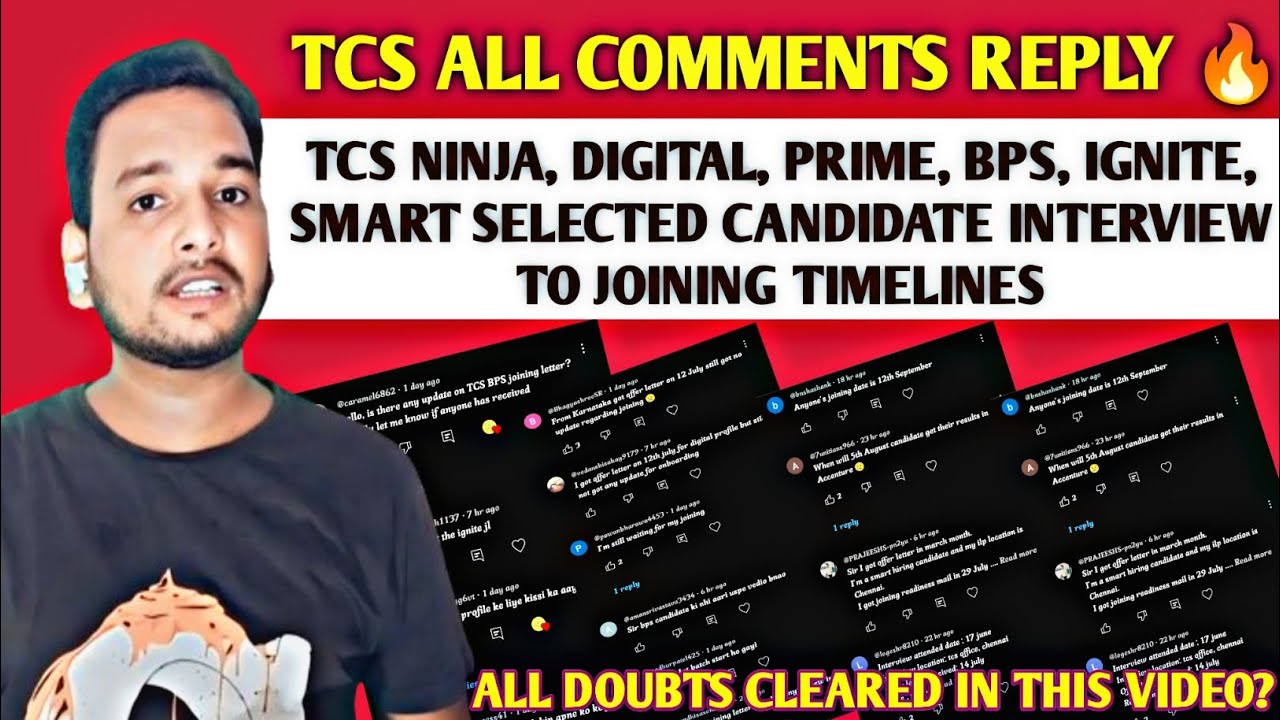 TCS All Imp Updates | All Doubts Cleared? | Onboarding Mail | Interview ...