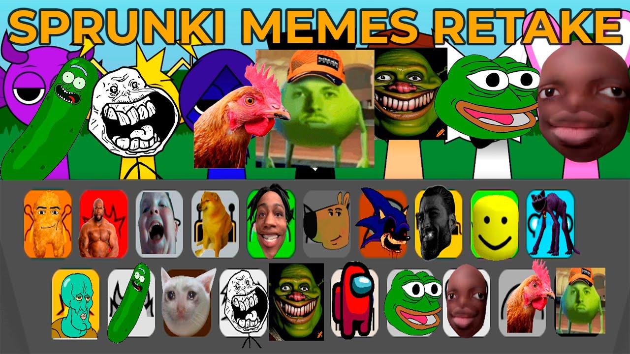 SPRUNKI MEMES RETAKE l SPRUNKI BRAINROOT l NEW SPRUNKI l PART 2 - YouTube