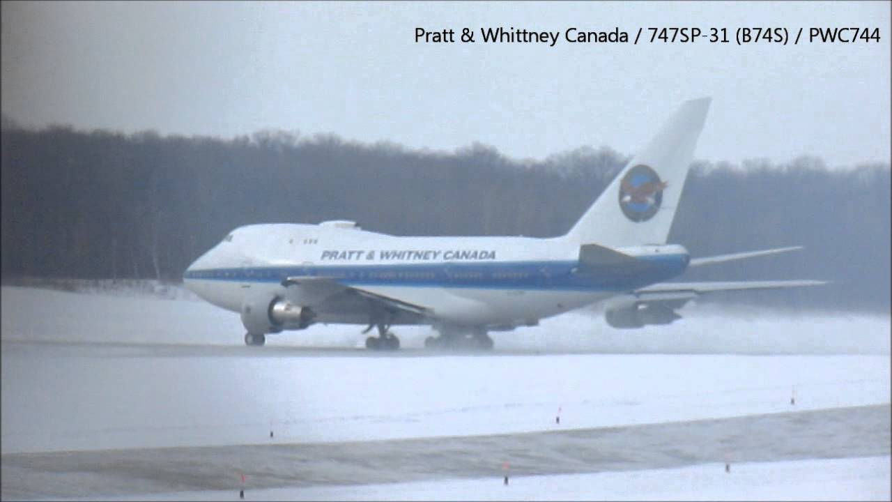 Pratt & Whitney Canada 747SP-31 (B74S) departing YMX on 29 - YouTube