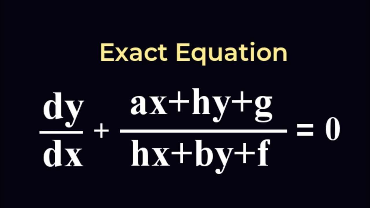 dy/dx+(ax+hy+g)/(hx+by+f)=0 #ExactEquation L534 ...