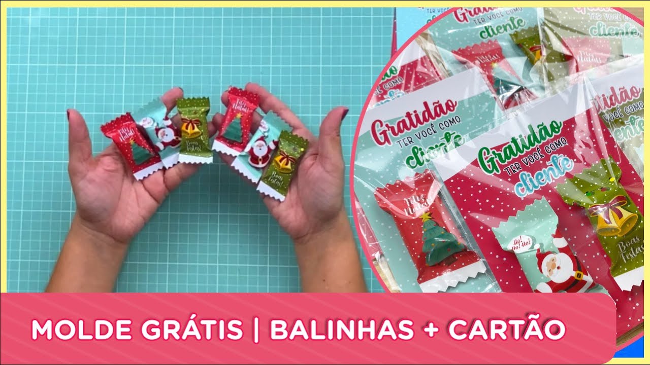 COMO FAZER BALINHAS PERSONALIZADAS + CARTÃO | MOLDE GRÁTIS - YouTube