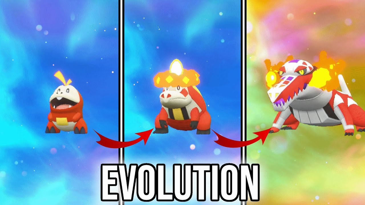 Fuecoco | Crocalor | Skeledirge | Evolution in Pokemon Scarlet & Violet ...