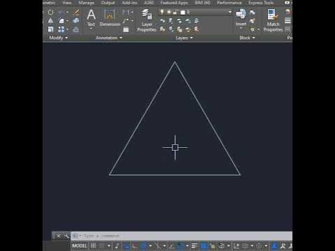 Draw Triangle in AutoCAD without using Line command #shorts #subscribe #autocad #cad #triangle ...