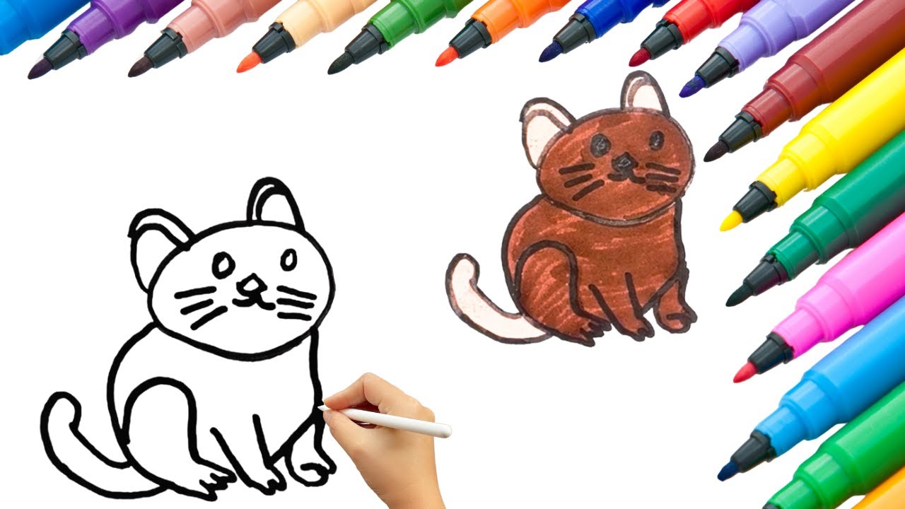 "Creative Kids, Fun Art! Easy Cute Cat Drawing | Art Paul’s Artistic ...