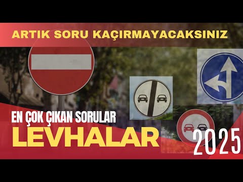 EN ÇOK ÇIKAN EHLİYET SORULARI EN ÖNEMLİ LEVHALAR #ehliyet #bilgi #sınav #2025