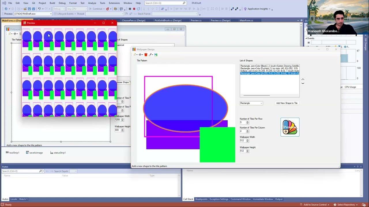 Example of Drawing in Windows Form Applications: PictureBox, Pen, and Brush - YouTube