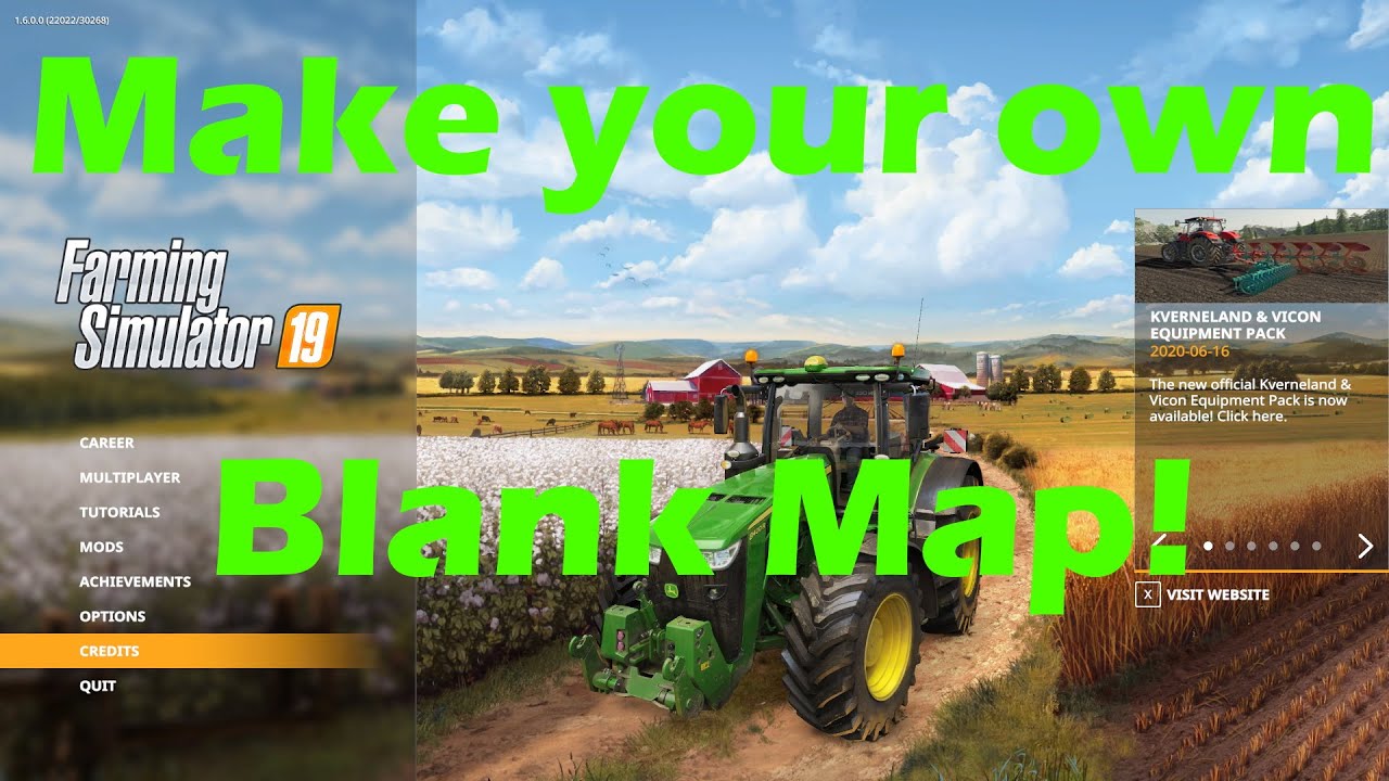 Making your own Blank Map for FS19 - YouTube