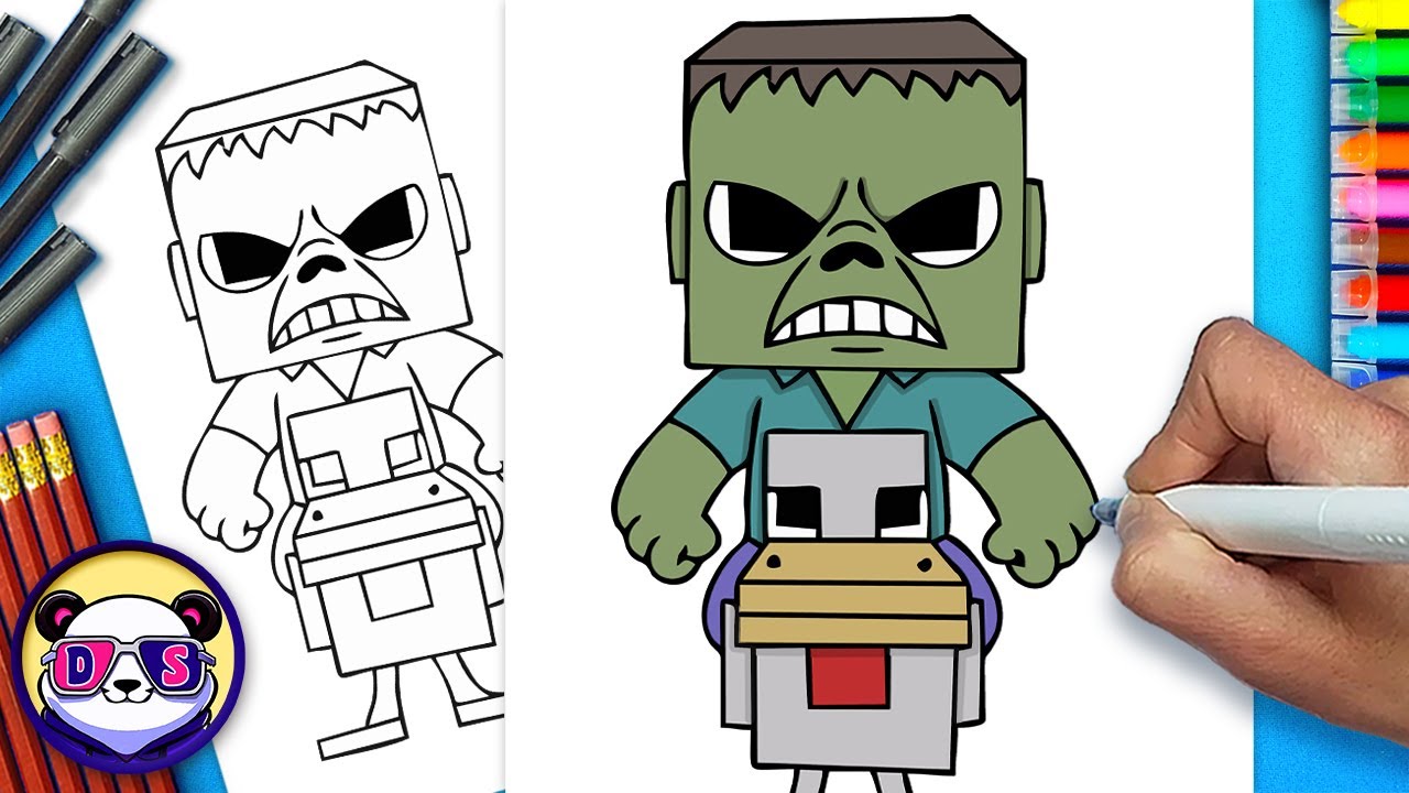 How To Draw Chicken Jockey | Coloring and Drawing Minecraft - YouTube