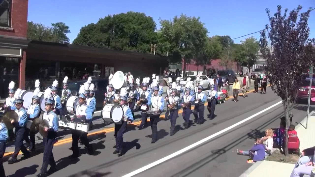 South Kingstown High School Marching Band Fireman's Parade 2016 - YouTube