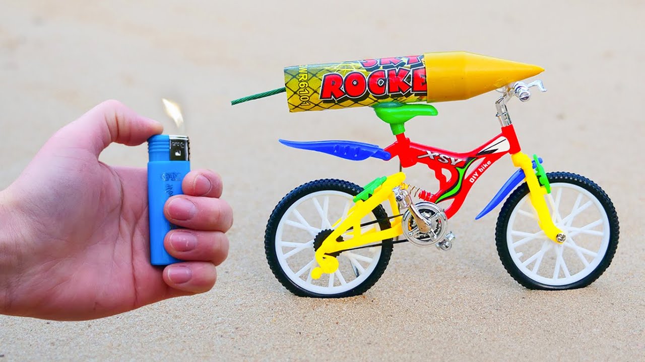 Experiment: Bike and Firework ! - YouTube