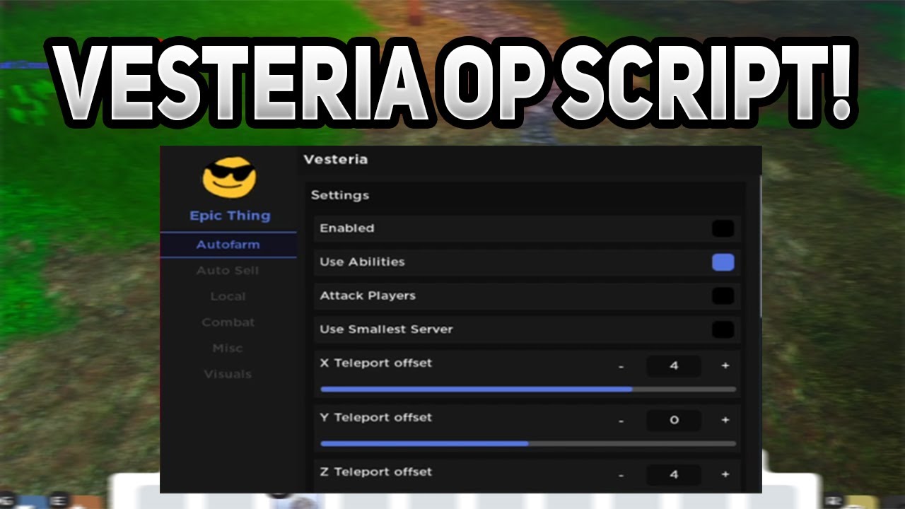Vesteria Script - (AutoFarm, Kill Aura, Teleports & more) - YouTube