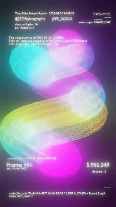 113 subscribers and counting ! @3dpsirographs, made with Blender, Python, and ChatGPT - YouTube