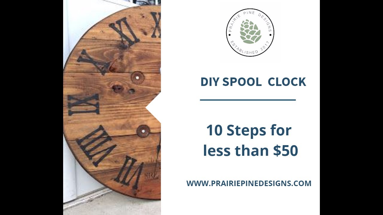 Upcycled Spool Clock DIY - YouTube