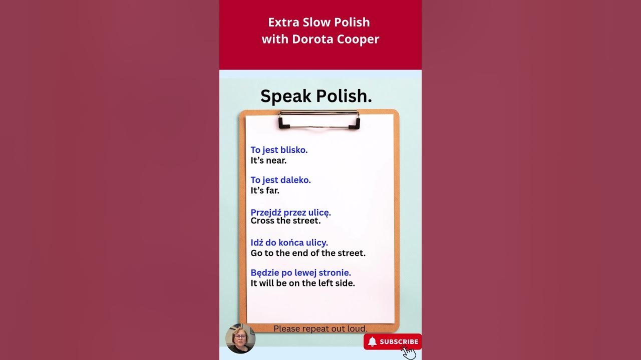 Speak Polish: Common Phrases for Giving Directions - YouTube
