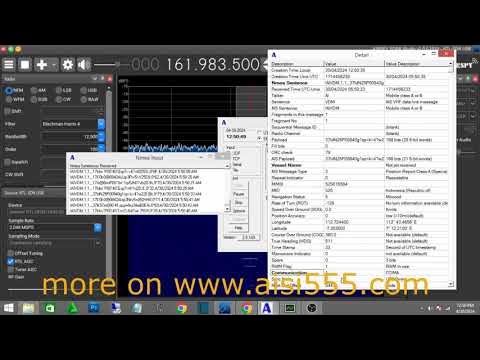 RTL-SDR AIS Decoder with SDR# aismon and aisdecoder - YouTube