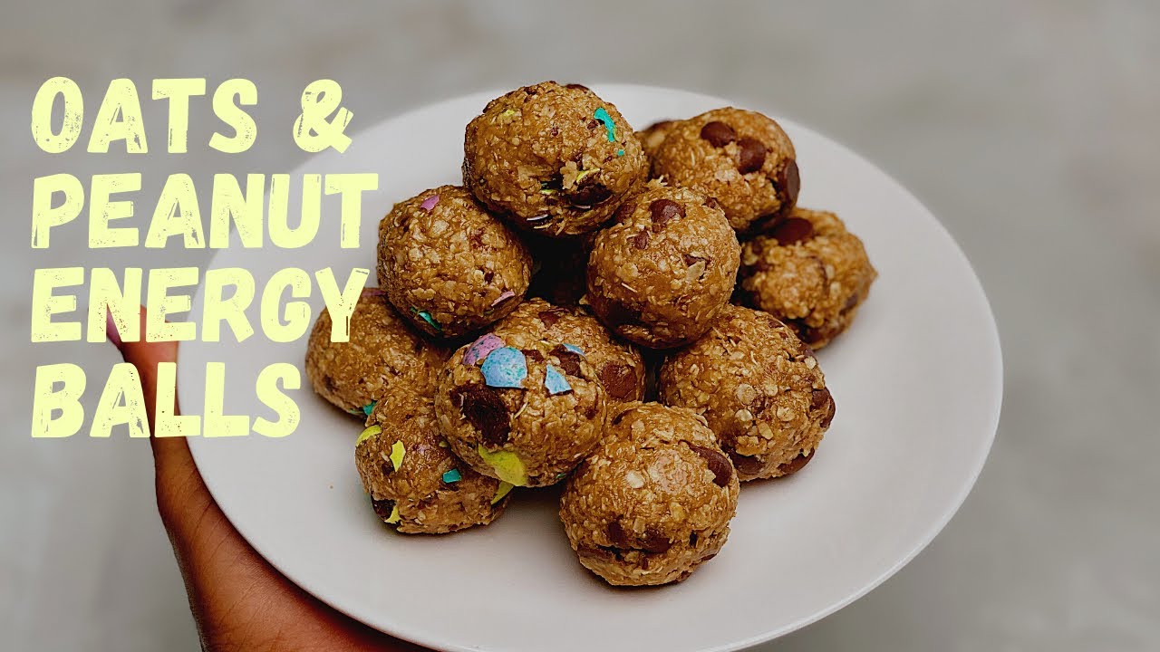 Oats & Peanut Butter Energy Balls! I Protein Power Balls - YouTube