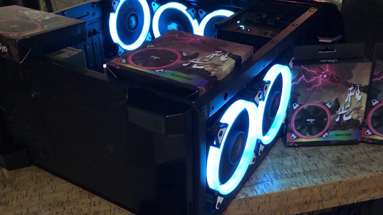 Aigo RGB Fan with controller - YouTube