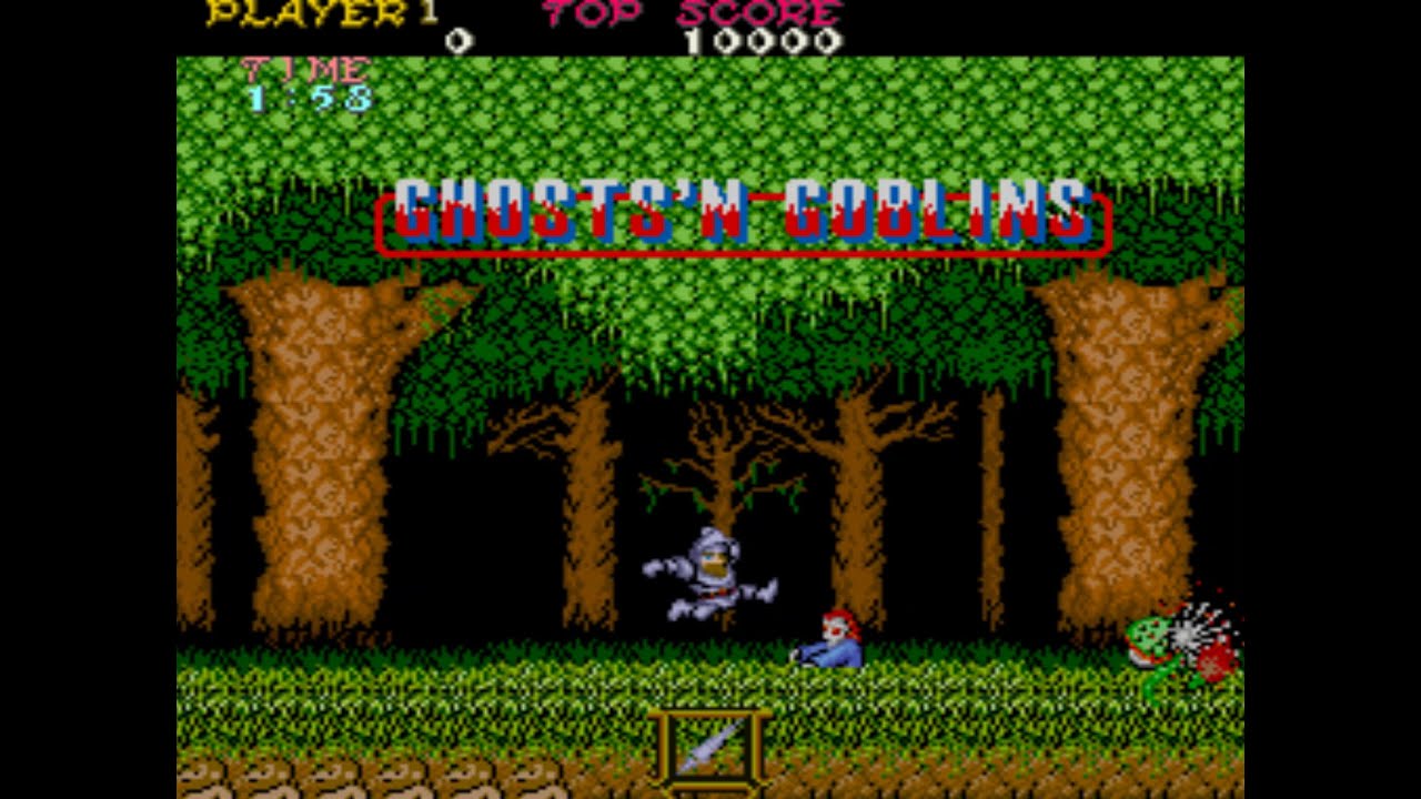 Mame Gameplay - Ghosts 'n Goblins/魔界村 (Makaimura) - YouTube